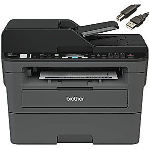 Brother MFC-L2690DW Monochrome Laser All-in-One Printer, Print Scan Copy Fax, Auto 2-Sided Printing, Wireless Connectivity, 26ppm, 250-sheet, Compatible with Alexa, Bundle with JAWFOAL Printer Cable