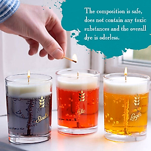 YRYM HT Candle Dye - 16 Popular Colors Candle Making Liquid Dye for Candle Making - Candle Color Dye for Candle Making, Safe and Natural （16 Bottle）