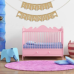 Jute Burlap Little Peanut Banner Boy Girl Baby Shower Gender Reveal Elephant Party Garland Decoration