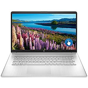 HP Newest 17 Laptop, 17.3" HD+ Touchscreen Display, AMD Athlon Gold 3150U Processor, 16GB DDR4 RAM, 1TB PCIe NVMe SSD, Type-C, HDMI, Wi-Fi, Bluetooth, Windows 11 Home, Silver