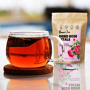 KHWAN'S TEA Pure Dried Butterfly Pea Flowers Blue Tea and Premium Dried Rose Petals