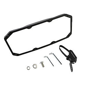 PACEWALKER UTV Rear View Mirror 1.5"-2"Adjustable Roll Bar Center Rearview Mirror with Adjustable Clamp Clear View 360 Degree Mirror for Polaris RZR Honda Pioneer Can Am X3 Kawasaki Mule