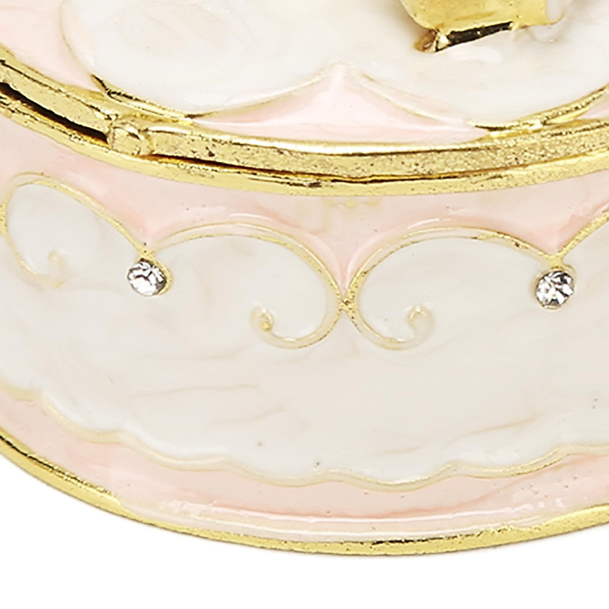 MSUIINT Jeweled Ballet Shoes Trinket Boxes Exquisite Compact Decorative Trinkets Jewelry Box Small Box Ring Case Necklace Organizer Storage Box Wedding Birthday Gift