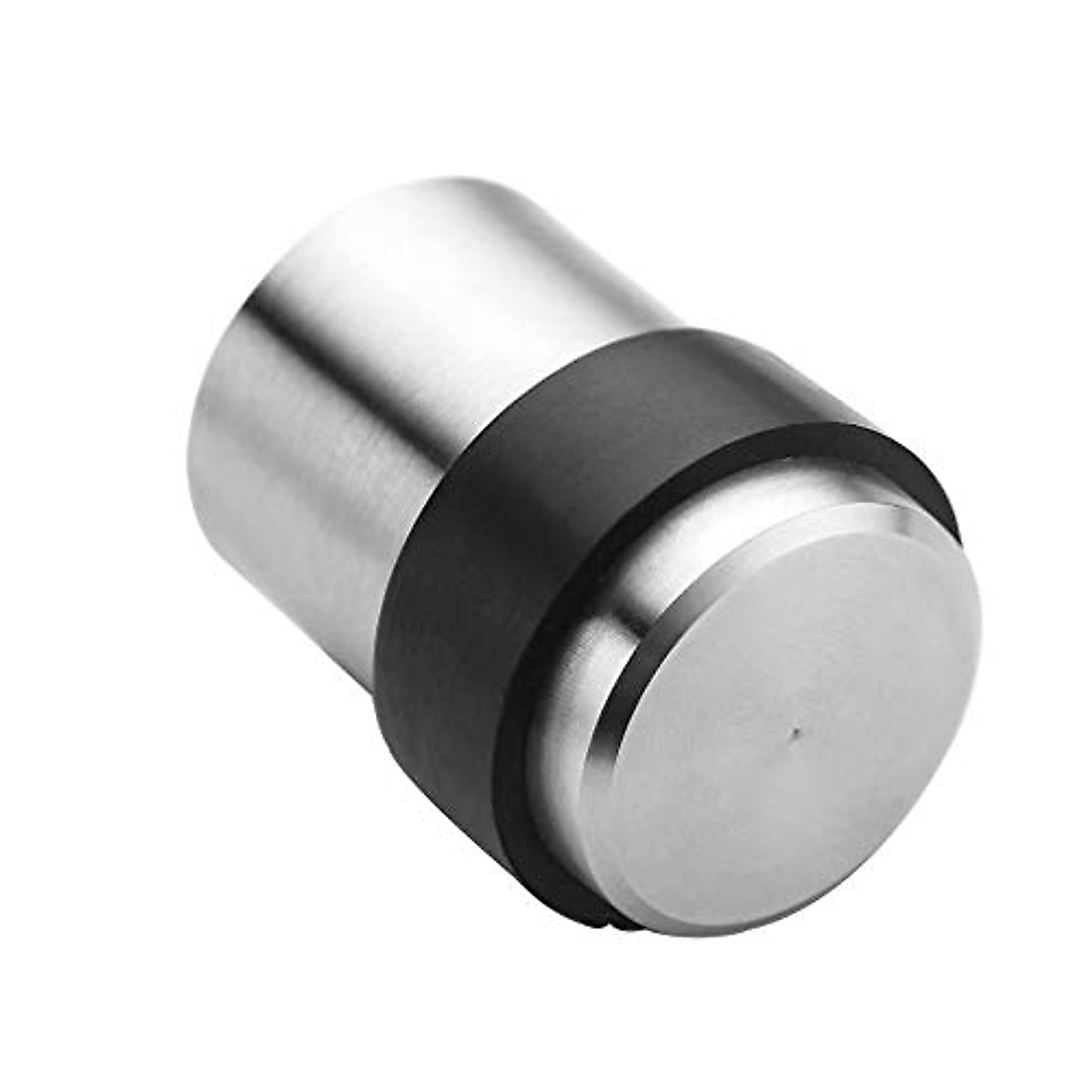 TPOHH Brushed Stainless Steel Cylindrical Floor Mount Door Stop, 1-3/4" Height