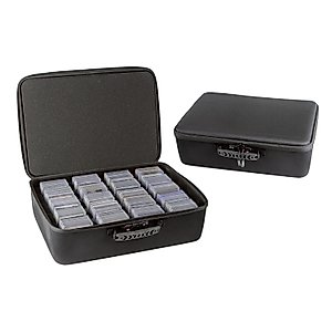 Card Titan Pro Toploader and One Touch Card Trading Card Storage Box with Zipper Lock - Sports Card Deck Box Fits Up to 400 Sleeved Pokemon Baseball Football Playing Cards or up to 80 Magnetic Cases