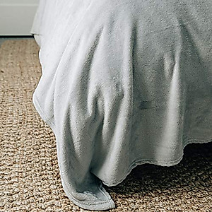 GRACED SOFT LUXURIES Bedding Fleece Minky Microfiber Soft King Blanket (Gray, King Size 108" x 90")