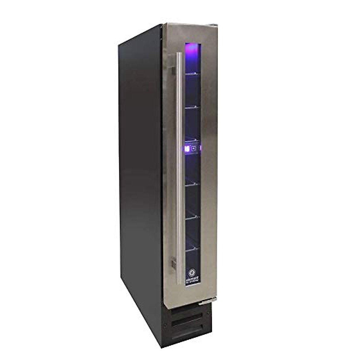 Vinotemp 7 Bottle Built-in Style Wine Cooler with Stainless Steel Door Trim and Dual Pane Glass