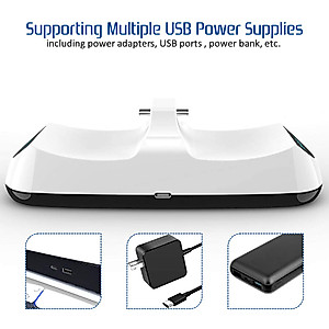 Charging Station for PS5 DualSense Controller, Dual USB Type-C Charger Dock for Two Playstation 5 Joysticks, Fast Charging Stand
