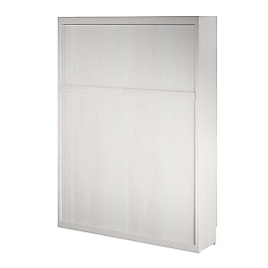 Atlin Designs Transitional Wood Full Murphy Wall Bed in Ivory Oak