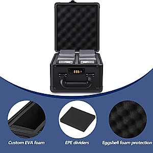 Maitys Graded Card Storage Box, Waterproof Sports Card Display Case, Graded Card Slab Carrying Case Compatible with FRS Graded Sports Trading Cards(9 x 10 x 7 inch, 2 Slot)