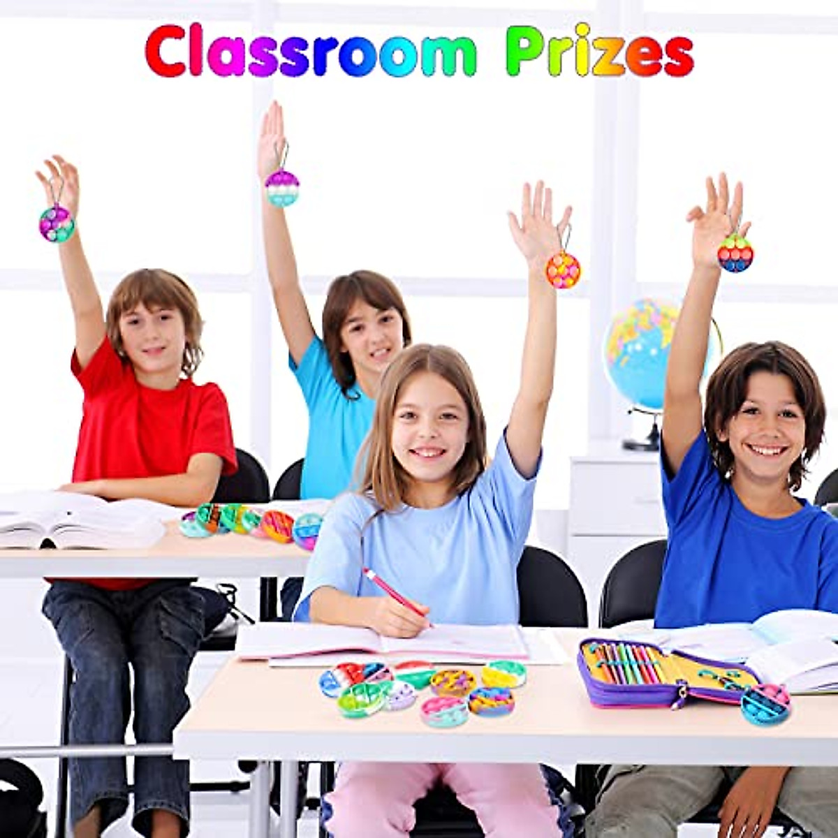 Fidget Toys Pop Party Favors for Kids 4-8 Its kids Toys Sensory Toys Fidgets Squishy Toys 30PCS Toddler Toys Stress Toys Goodie Bag Stuffers Classroom Prizes Gift Baby Toy Mini Keychain for Boys Girls