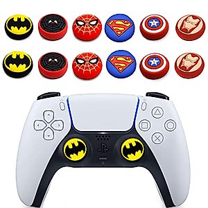 12Pcs Analog Thumb Grip Stick Cover, Wireless Controllers Game Remote Joystick Cap, Fantastic Non-Slip Silicone Handle Protection Cover for PS5/PS4/Xbox one/360/NSwitch PRO