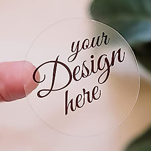 100 Or 200 Pack 1.5 inches Custom Your Own Transparent Waterproof Sticker Personalized Decals Text Name Image Photo Clear Labels Stickers