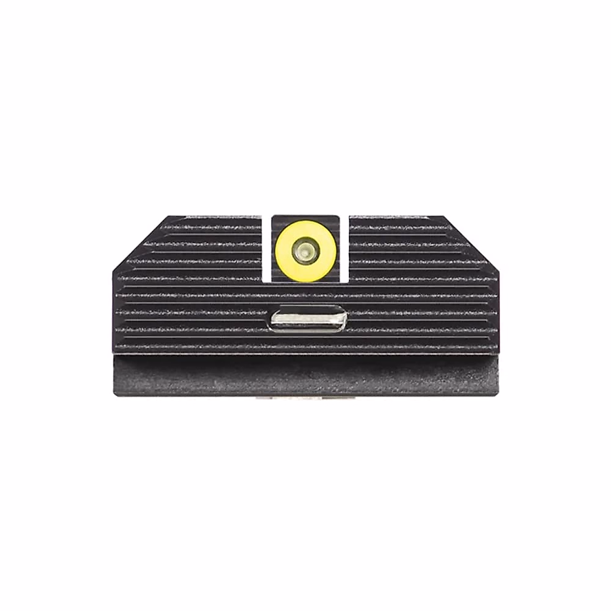 Night Fision Costa Ludus Night Sight Set Compatible with Glock 17/19/22-28/31-35/37-41/45/48 - Yellow Front Ring, Rear Sight with Horizontal Tritium Bar