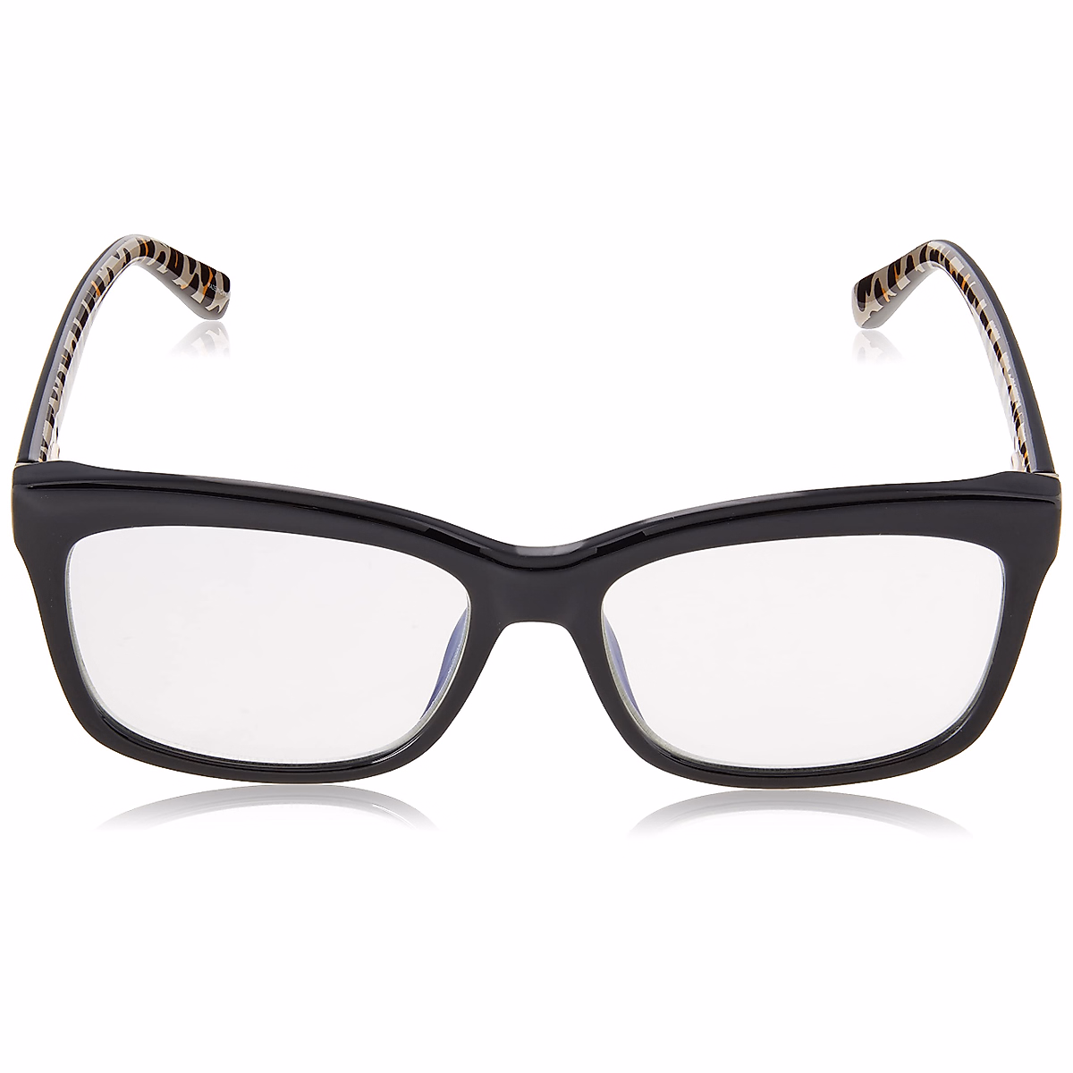 Kate Spade New York Women's Kate Spade Female Optical Style Dollie Rectangular Reading Glasses, Black Leopard/Demo Lens, 53mm, 15mm + 1.5
