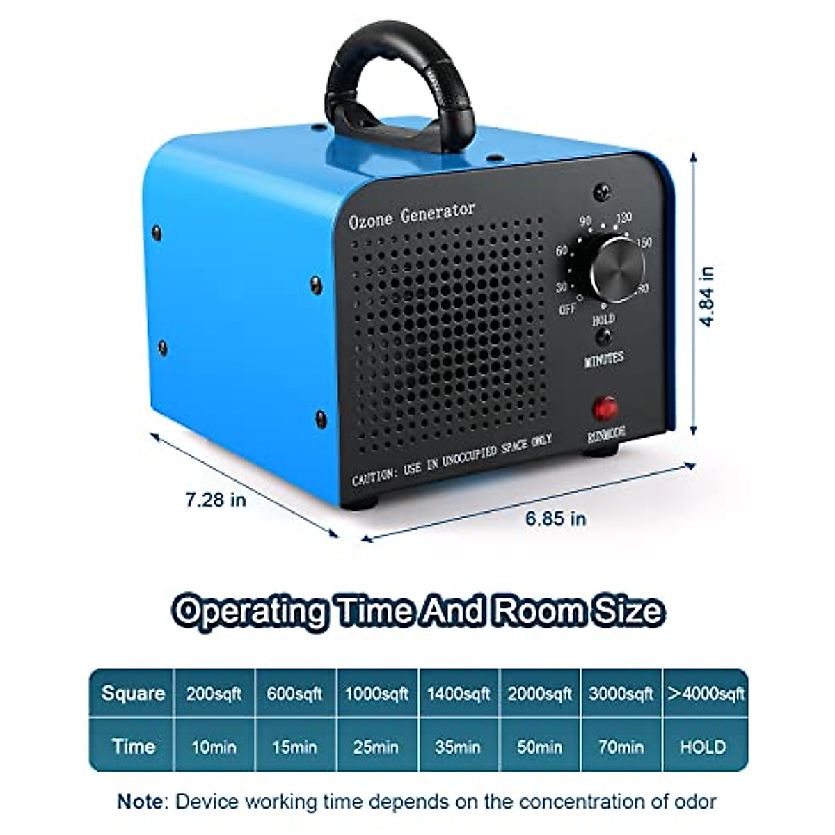 ECNLAN 0zone Generator, 30000mg/h 0zone Machine Ionizer for Home/Basement/Smoke/Pet Room