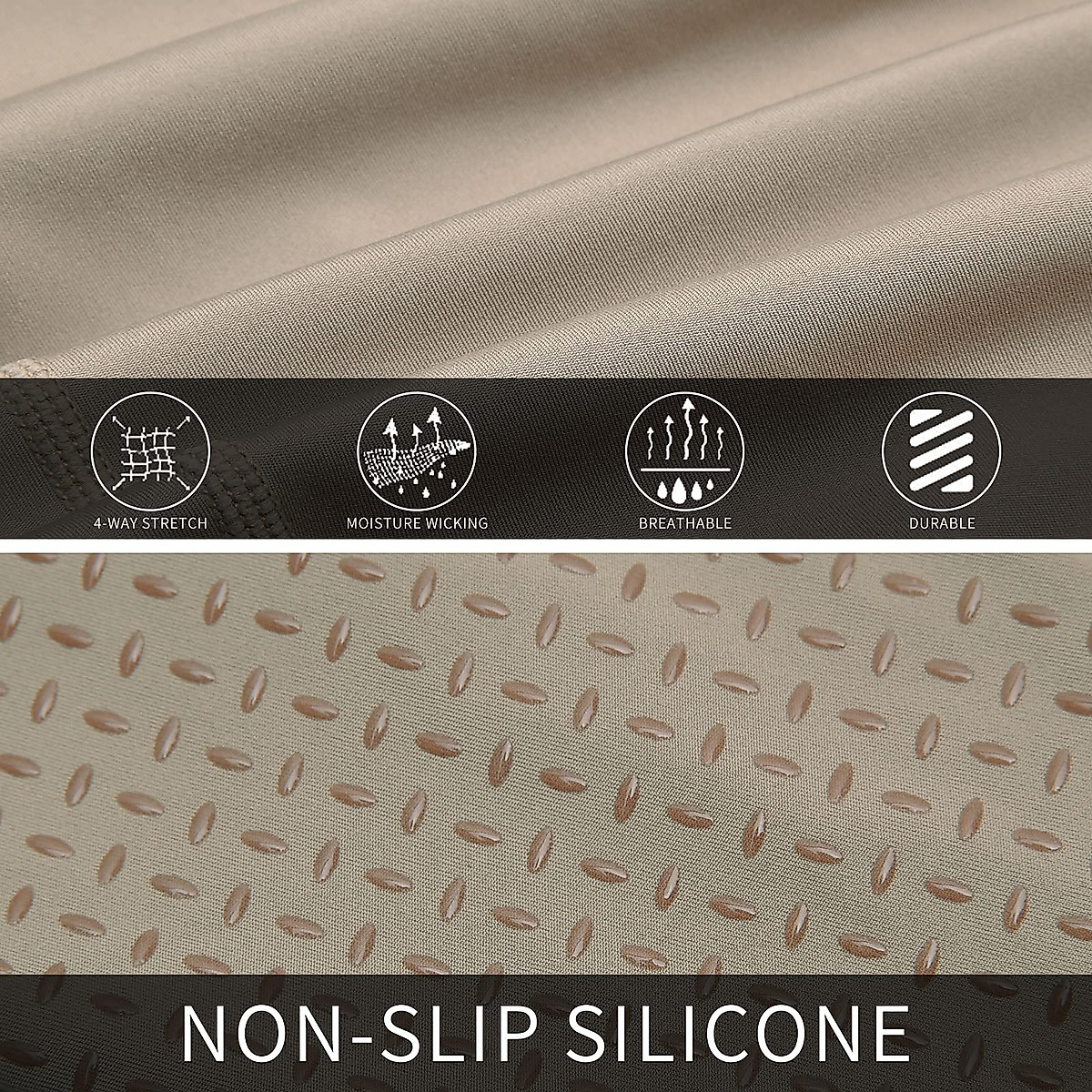 beroy Horseback Riding-Pants Girls Equestrian-Breeches - Kids Schooling Horse Tights Full Seat Silicone Pockets(Khaki,S)