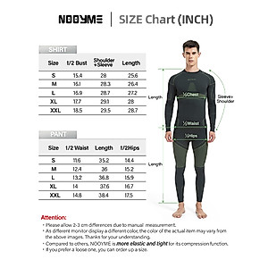 Thermal Underwear for Men Long Johns for Men, Long Underwear Mens Base Layer Men for Cold Weather Black-Green