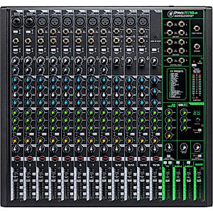 Mackie ProFX16v3 16 Channel Professional Effects Mixer with USB Bundle With Tascam Closed-Back Pro Headphones & Deco Gear Hard Case (3 Items)