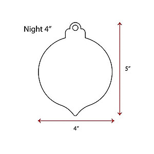 Soto Laser Cutting 25 Acrylic Christmas Ornaments Blanks Night 1/8" Thick Clear (4")