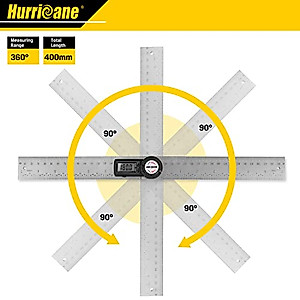 HURRICANE Digital Angle Finder Protractor, 2 In 1 Digital Level and Angle Gauge, 7 Inch / 200mm Stainless Steel Measuring Ruler with Large LCD Display for Woodworking, Crown Molding and Daily Use