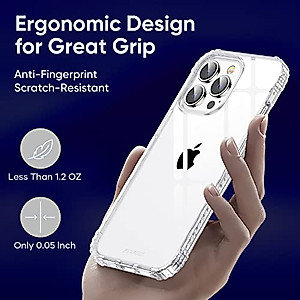 KEVKEEK Compatible with iPhone 12 Pro Max Case,Clear Case Cover,[Anti-Yellowing] [Military Drop Protection] [Shock-Absorbing Corners] [Scratch Resistant]-Clear