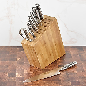 Global 8 Piece Knife Set with Bamboo Block