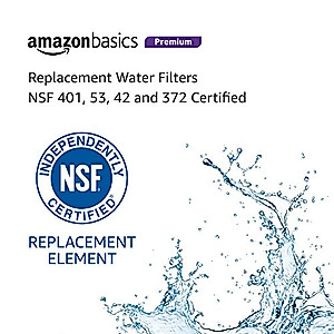 Amazon Basics Replacement GE MWF Refrigerator Water Filter Cartridge - Premium Filtration