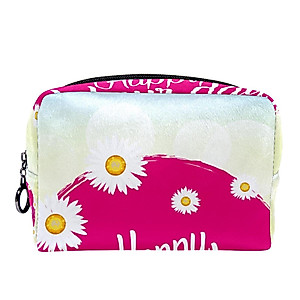 TBOUOBT Cosmetic Travel Bags, Makeup Case, Makeup Bag for Toiletries, Happy Labor Day Flowers