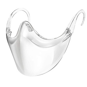 MAXRIENY Clear Face Shield, Face Shield Reusable Plastic Face Shield and Breathable Transparent Face Shield for Women 5.4x5.7in