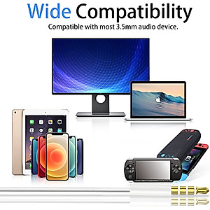 [2 Pack] Earbuds/Earphones, Wired Headphones, 3.5mm in-Ear Wired Earbuds with Built-in Microphone & Volume Control Compatible with iPhone 6s plus/6/5s/5c/iPad/S10 Android Mostl 3.5mm Audio Devices