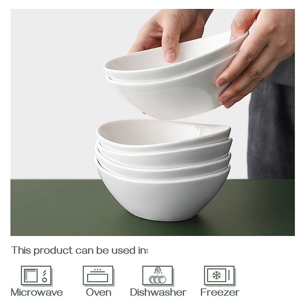 DOWAN Bundle - 32 Oz Soup Bowls & 16 Oz Small Serving Bowls - Set of 10