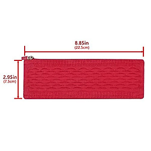 Geekria Knit Fabric Headband Cover Compatible with Beats Studio Pro, Studio3, Solo3, Solo2.0, Bose QC35II, QC25 Headphones, Head Cushion Pad Protector, Replacement Repair Part (Red)
