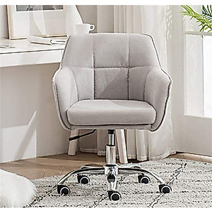 ECBETCR Chair Desk Office Chair Home Rolling Swivel Chair, Computer Desk Chair, Velvet Fabric and Nylon Foot Design, Thick Cushion Pad Flexible for Executive, Drafting, Gaming or Office