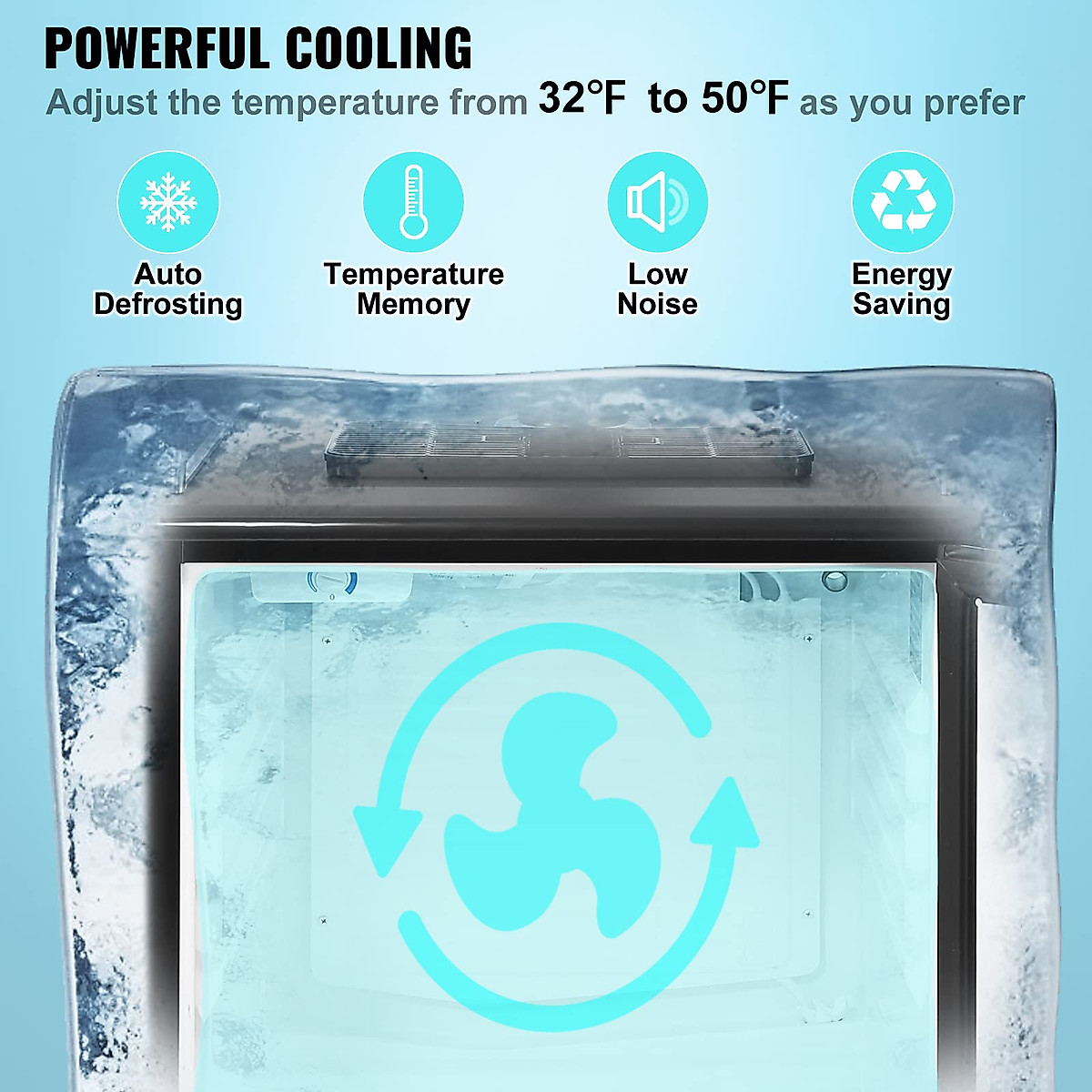 VEVOR Beer Kegerator, Dual Tap Draft Beer Dispenser, Full Size Keg Refrigerator With Shelves, CO2 Cylinder, Drip Tray & Rail, 32°F- 50°F Temperature Control, Holds 1/6, 1/4, 1/2 Barrels, 152L,Black