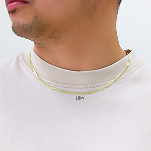 Nuragold 14k Yellow Gold 3mm Solid Herringbone Silky Flexible Chain Womens Necklace 14" 16" 18" 20" 22" 24"