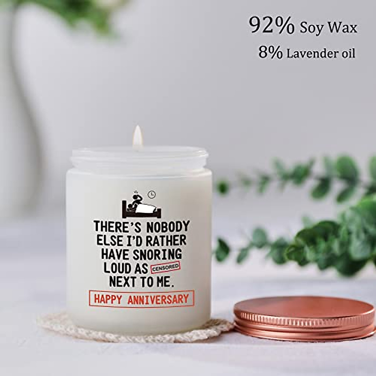 Anniversary Funny Gifts for Her Him- Anniversary Wedding Gift for Wife Husband Girlfriend Boyfriend, Humorous 1 2 3 4 Years Anniversary Candle Gifts, Lavender Scented