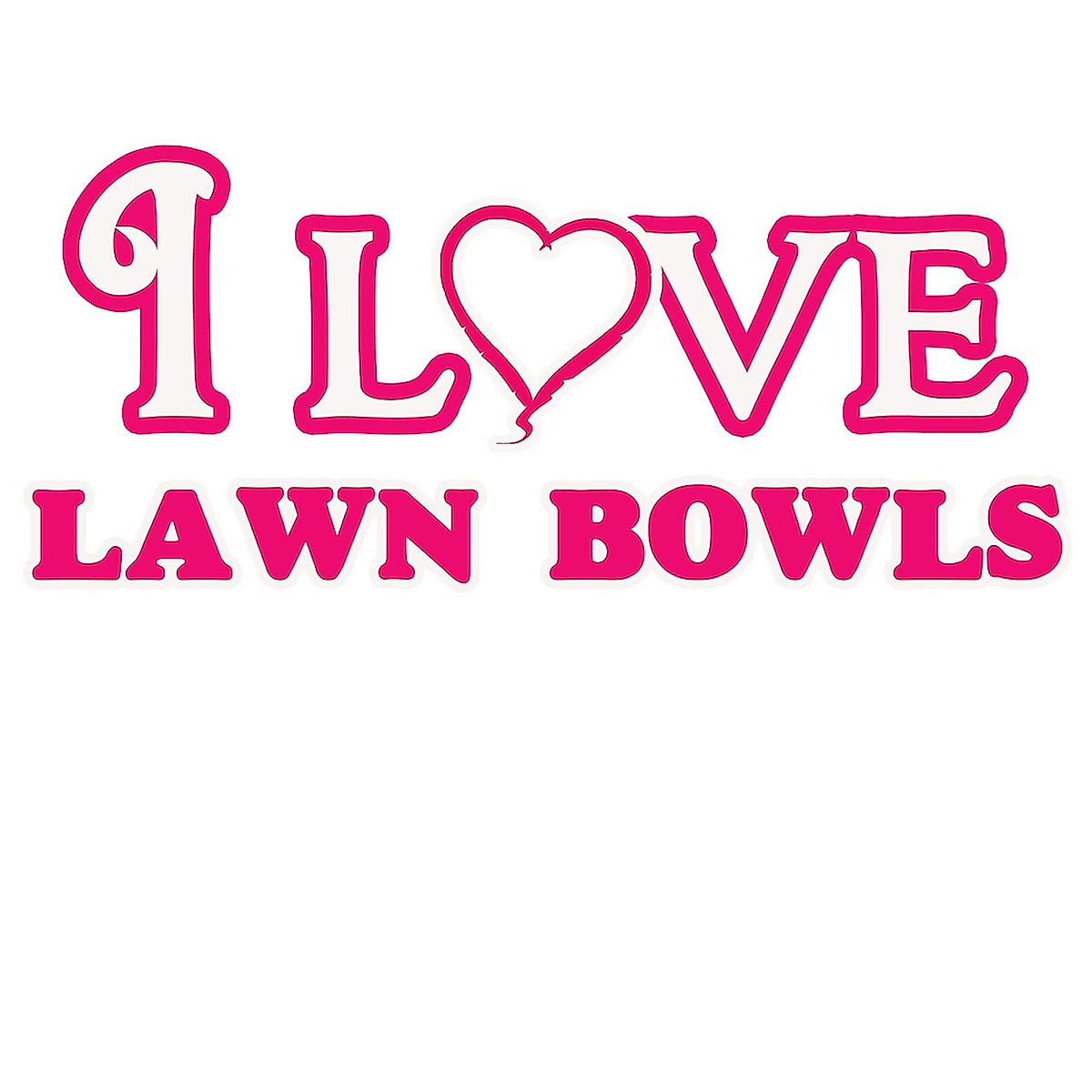 CafePress I Love Lawn Bowls Pajamas Women's Novelty Cotton Pajama Set, Comfortable PJ Sleepwear With Checker Pant