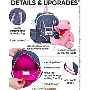 Pink Dinosaur Toys Girls, Dinosaur Toys for Kids 2-4, Gifts for 3 Year Old Girl Birthday Gift Ideas, Dinosaur Backpack Kids 3-5, Toddler Backpacks Girls 2-4, Toddler Girl Toys 3 Year Old Girls