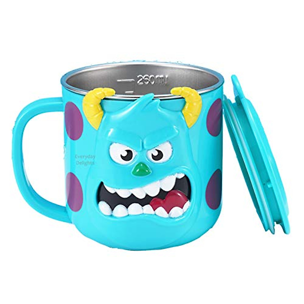 Everyday Delights Disney 3D Monster University Sulley Blue Durable Stainless Steel Insulated Cup with Lid, 250ml