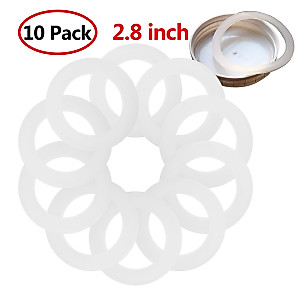 Aislor Silicone Replacement Gasket, Airtight Rubber Seals Rings for Mason Jar Lids, Leak-Proof Canning Fitting Seals 10Pcs 2.8 inch