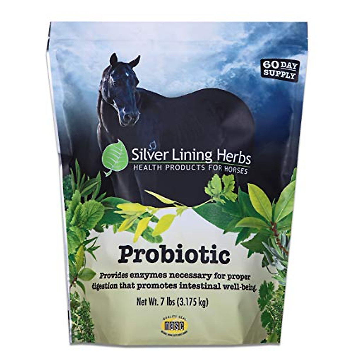 Silver Lining Herbs Horse Probiotic - Micro Encapsulated Probiotics for Equine Digestive Support and a Healthy Gut - Natural Source of Beneficial Bacteria and Enzymes - 7 lb Bag