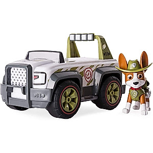 Paw Patrol Everest’s Snow Plow & Paw Patrol Jungle Rescue, Tracker’s Jungle Cruiser, Vehicle & Figure Bundle