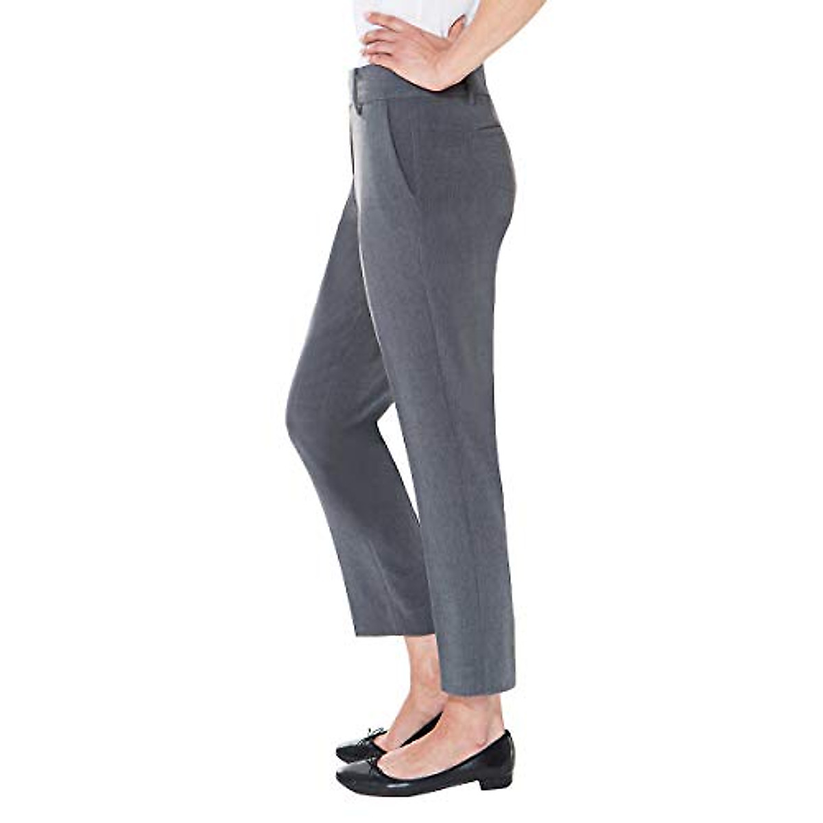 Kirkland Signature Ladies' Modern Fit Comfort Stretch Ankle Ankle Pant (10, Gray)