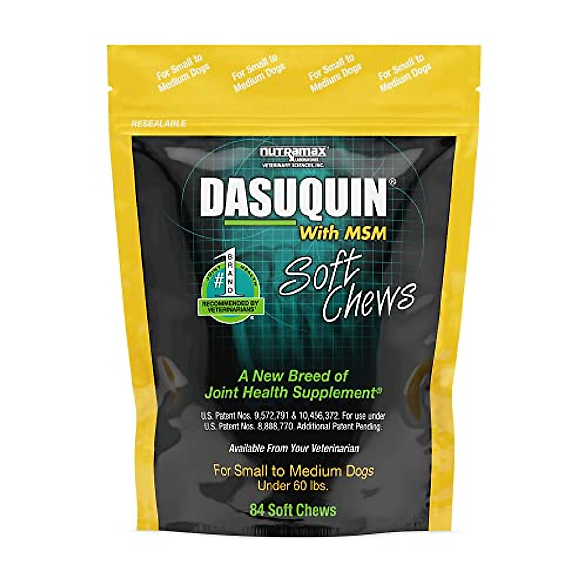 DASUQUIN MSM Soft Chews for Small to Medium Dogs, 1.1 lbs., Count of 84, 6.25 in