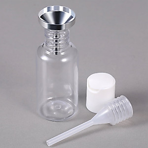 10 Pack Small Metal Funnels with 2 Pack Mini Pipette for Filling Small Mini Bottles or Containers, Atomizers, Perfume, Liquid (Silver)