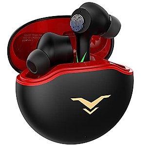 Coolme Hero5 Wireless Earbuds Bluetooth Headphones with Microphone, Game/Music Mode Ultra Low Latency,13mm Drivers Pure Deep Bass Sound, 40H Playback, Touch Control TWS Earphones for iPhone Andriod