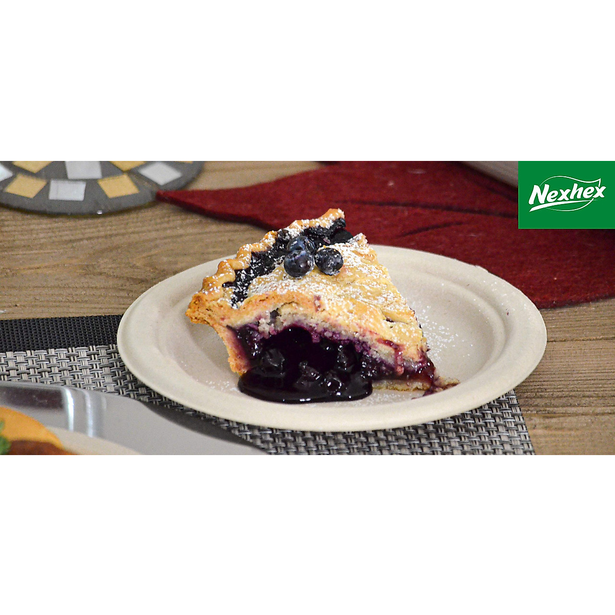 NexHex 7" Paper Plates [150-Pack] Brown Compostable Disposable Biodegradable Premium Natural Eco-Friendly Bagasse, Made of Sugar Cane Fibers Heavy-Duty Quality