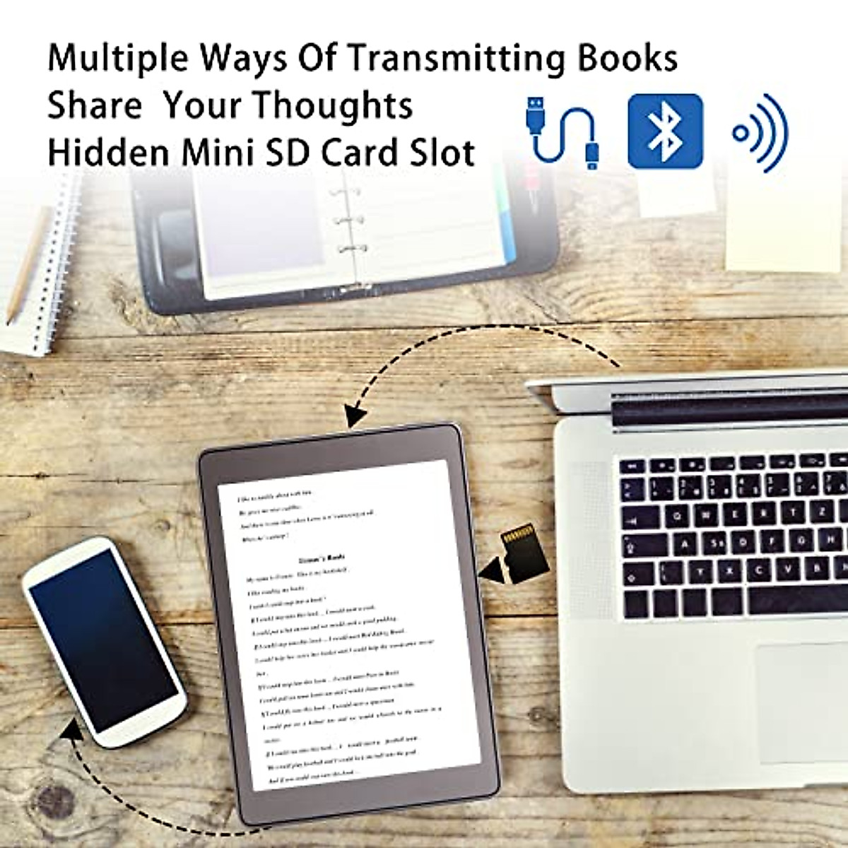 Meebook eBook Reader with Leather Cover and Stylus