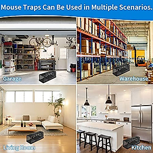 Humane Mouse Trap，Mice Traps for House Indoor Catch and Release for Home No Kill, Chipmunk Traps Live Rat Traps Indoor for Home Safe for Family and Pets No Touch， Best Mouse Traps for Home(6Pack)